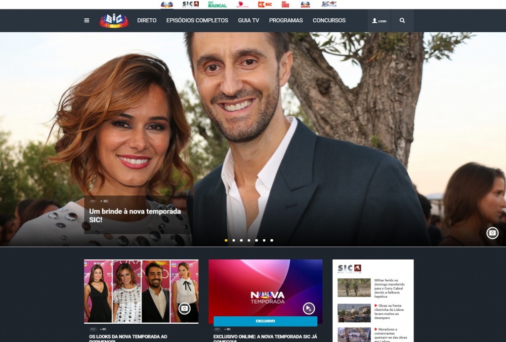 Caras | SIC tem novo site